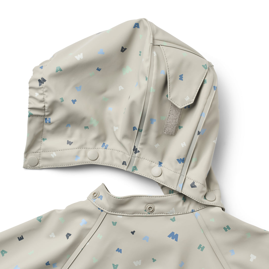 Rainwear Chardy Jacket baby light flint letters – Wheat Kids Clothing